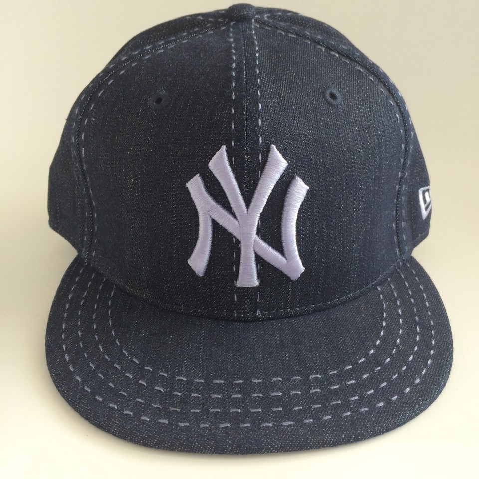 MLB Yankees New York Ladies 59Fifty Flat Bill Fitted Baseball Cap 7 1/4 ...