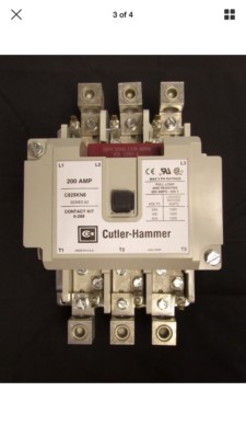 EATON/CUTLER HAMMER C825KN6A 110/120V 3 Pole 200 Amp contactor new | eBay