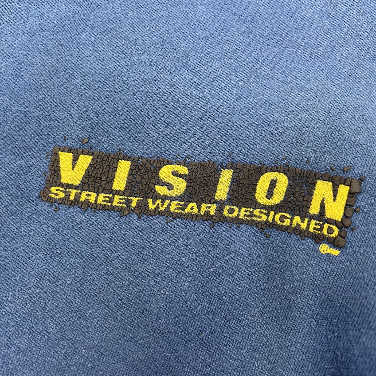 VINTAGE 1980s VISION STREET WEAR “Raw Vision” Skate T Shirt SWEATSHIRT ...