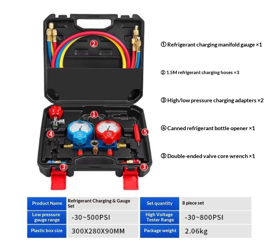 Automotive Air Conditioning Refrigerant Charging Gauge Freon Charging ...