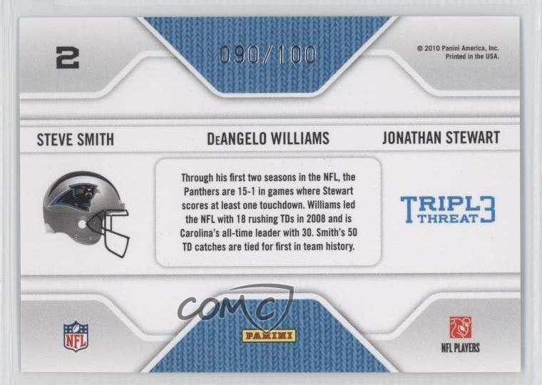 2010 Threads Triple Threat Century Proof /100 DeAngelo Williams ...