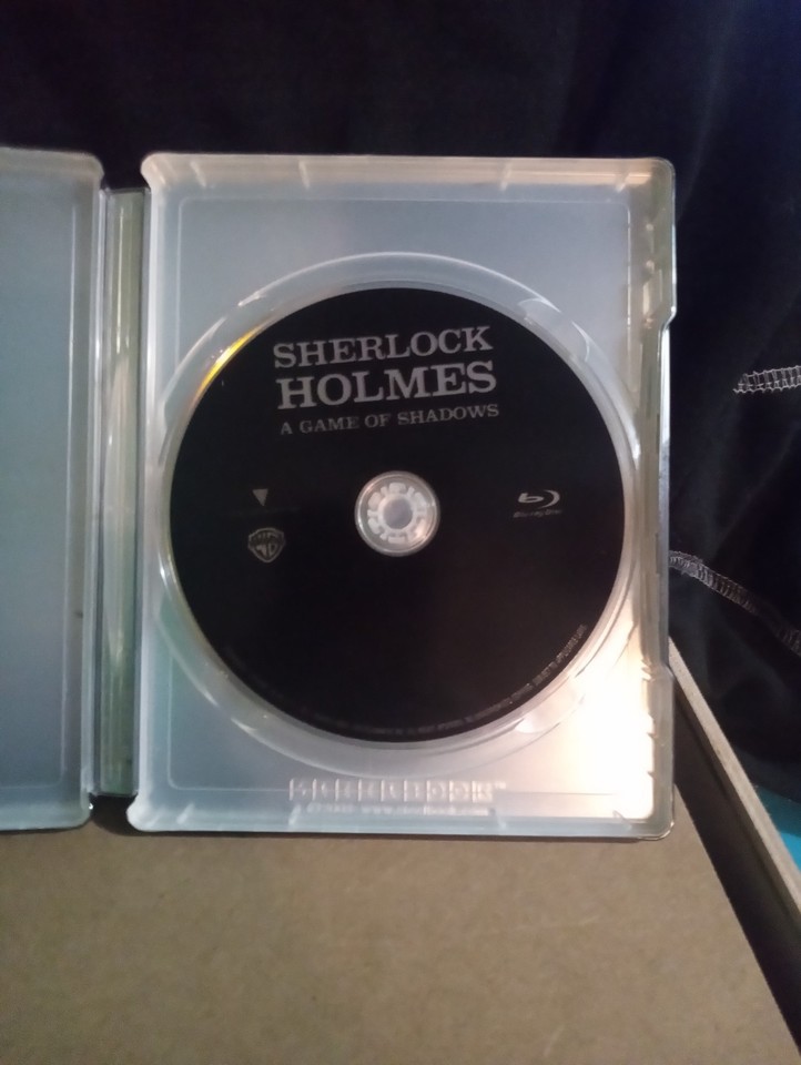 Sherlock Holmes Game Of Shadows Steel Book Blu-Ray DVD Robert Downey Jr ...