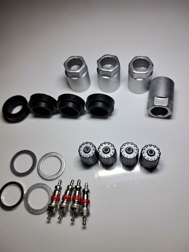 TPMS Tire Pressure Sensor Repair Washer Nut Valve Cap Service Kit Fit ...