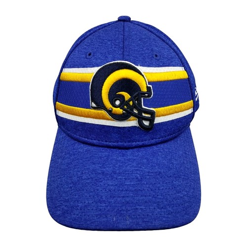 LA Rams New Era 39Thirty Hat Cap Small/Medium Flex Fitted EUC Blue Gold ...