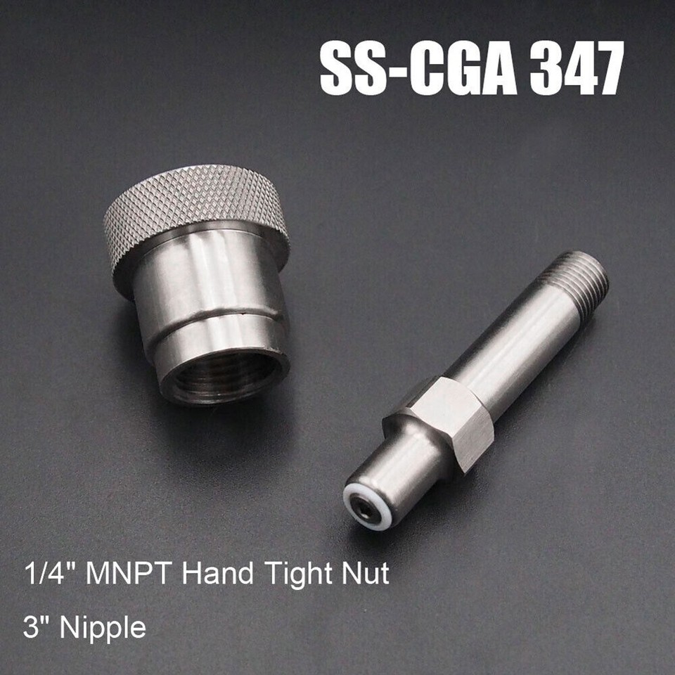 Convenient SS CGA 347 Kit for SCBA Fire Protection 1/4 MNPT Nut & 3 ...