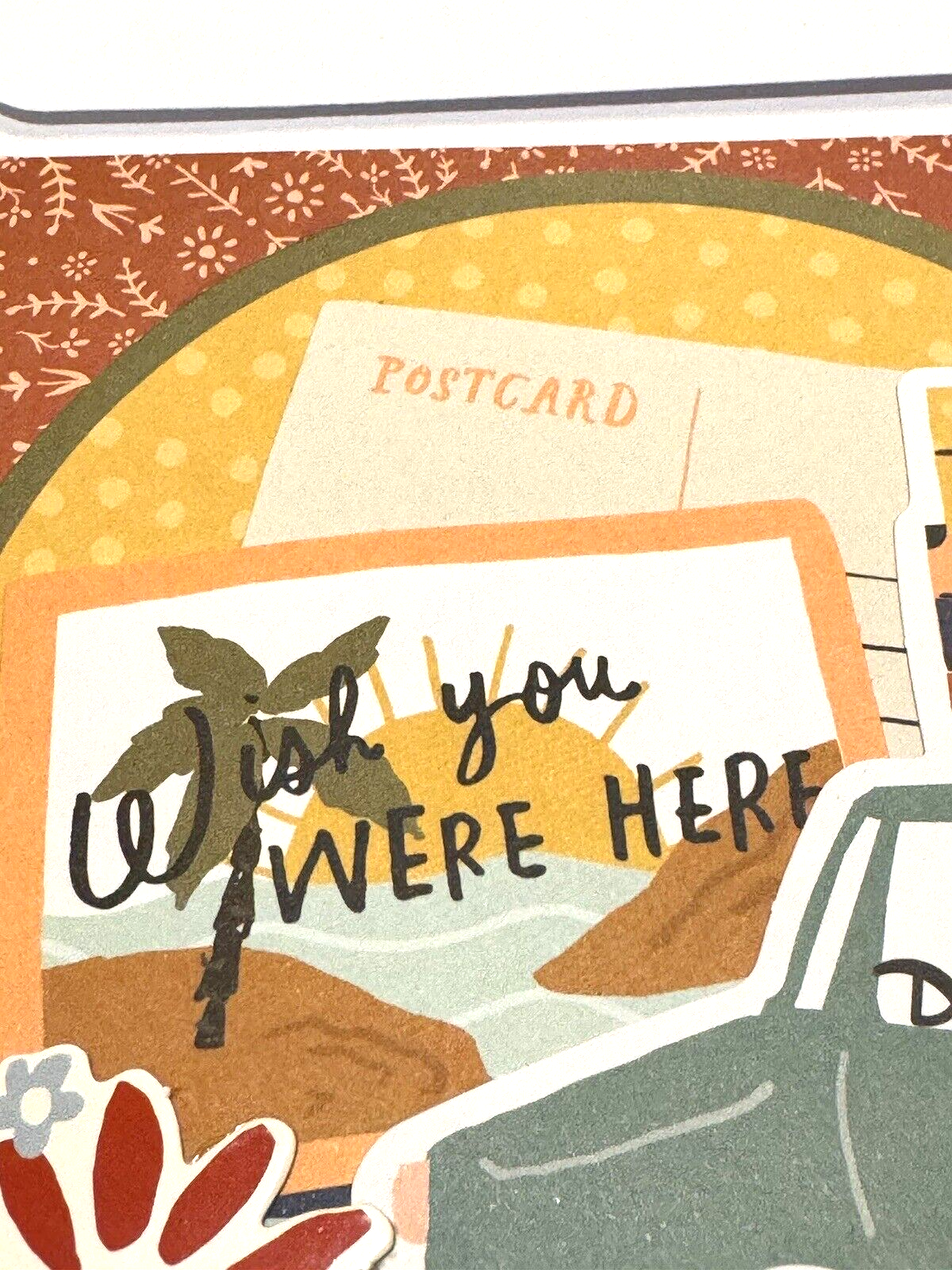 Travel Vacation Blank Notecard Card Wish You Were Here Car Automobile ...