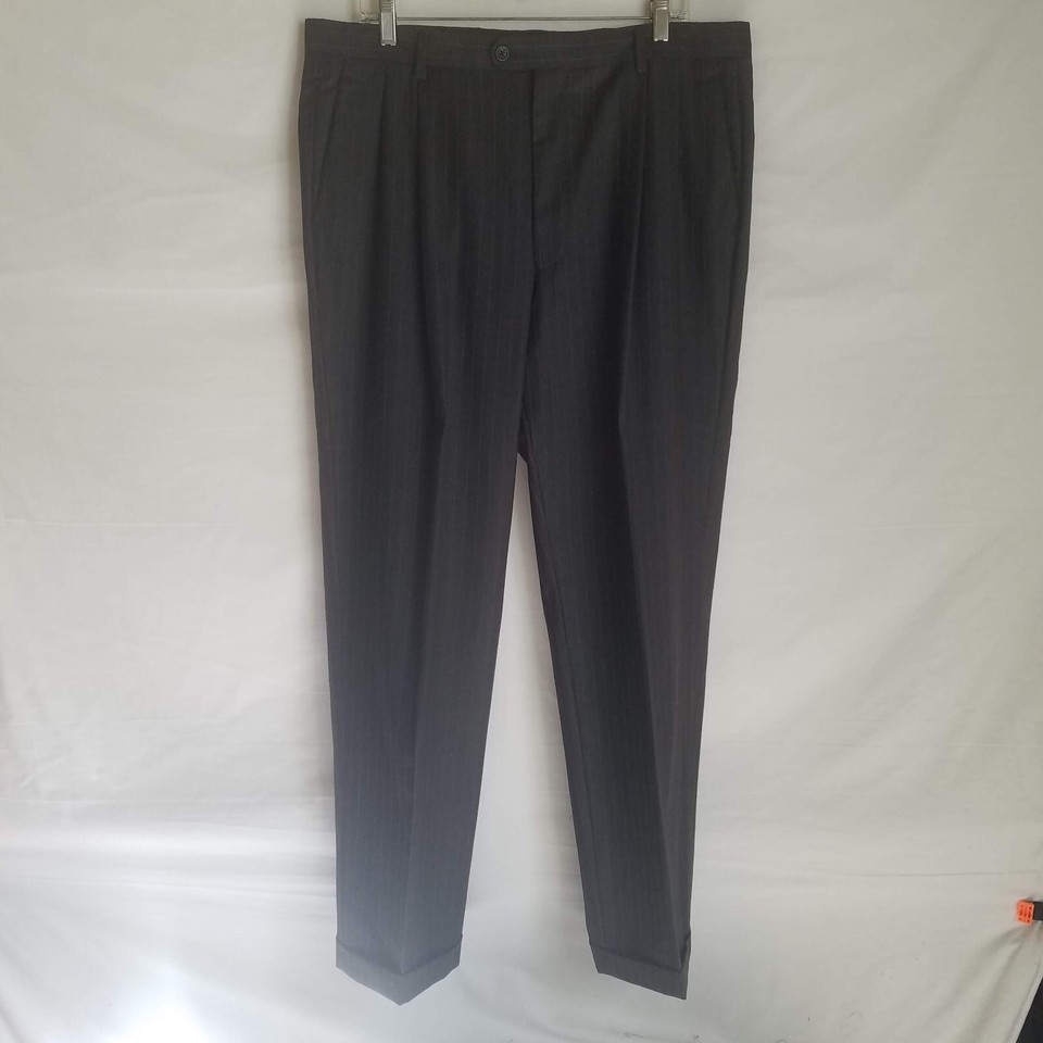 Baroni Conture Super 150s Mens Grey Wool 2 Pc Suit Blazer 42R & Pants ...