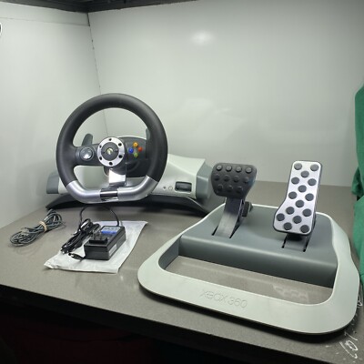 Microsoft Xbox 360 Wireless Racing Steering Wheel With Pedals Model ...