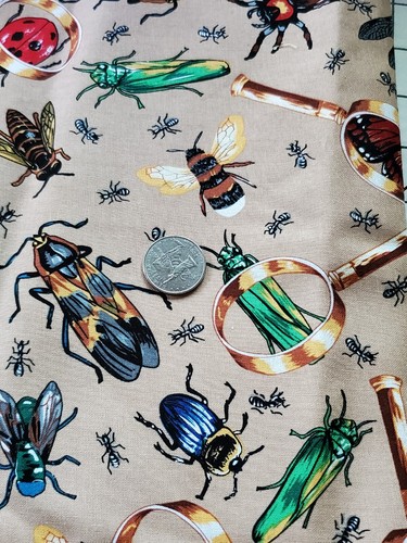 1 3/8 yds Quilt Sewing Fabric Bugs & Insect Hi Fashion Fabrics 2722 ...