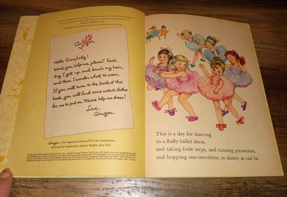 Ginger Paper Doll A Little Golden Activity Book A14 ©️1957 | eBay