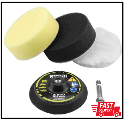 RYOBI Buffing & Polishing Drill Attachment Set For Boats,Metal And Wood ...