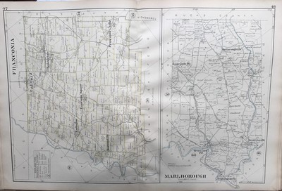 1893 MONTGOMERY COUNTY, PA, FRANCONIA, MARLBOROUGH, MOORWOOD P.O. PLAT ...