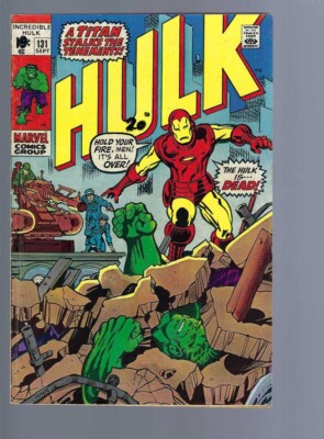 INCREDIBLE HULK 131 - 1ST JIM WILSON - 1968 SERIES - MARVEL COMICS | eBay