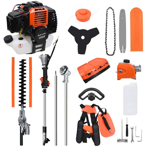 52cc Petrol Garden Multi Tool Set Strimmer Brushcutter Hedge Trimmer ...