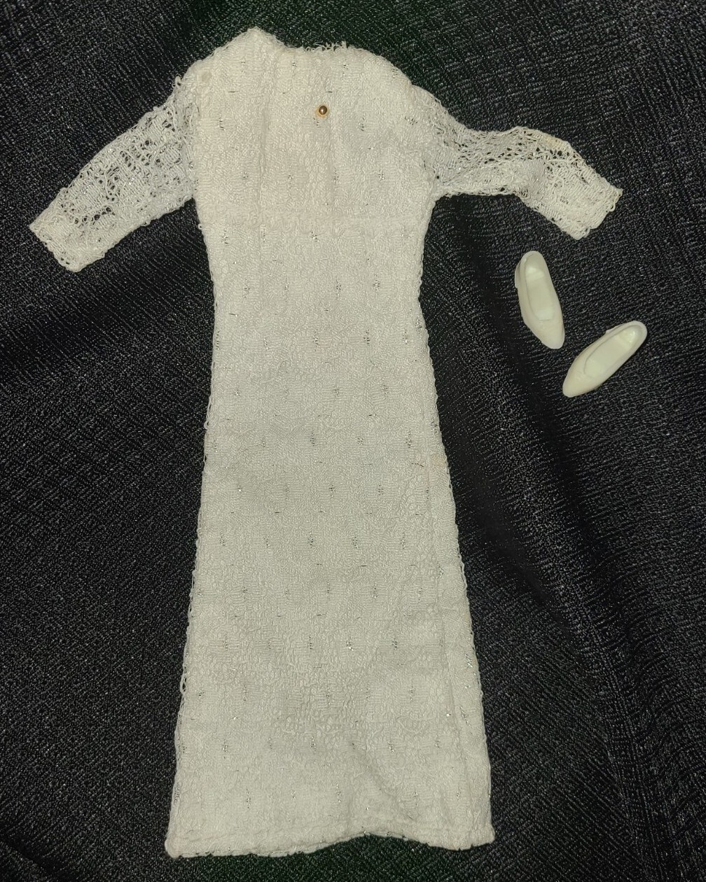 Vintage Barbie Clone Mod Era Shillman Maxi Dress w/Clone Pilgrim Shoes ...