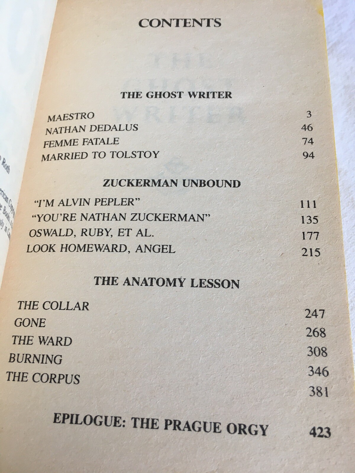 Zuckerman Bound : A Trilogy and Epilogue by Philip Roth (1986, Mass ...