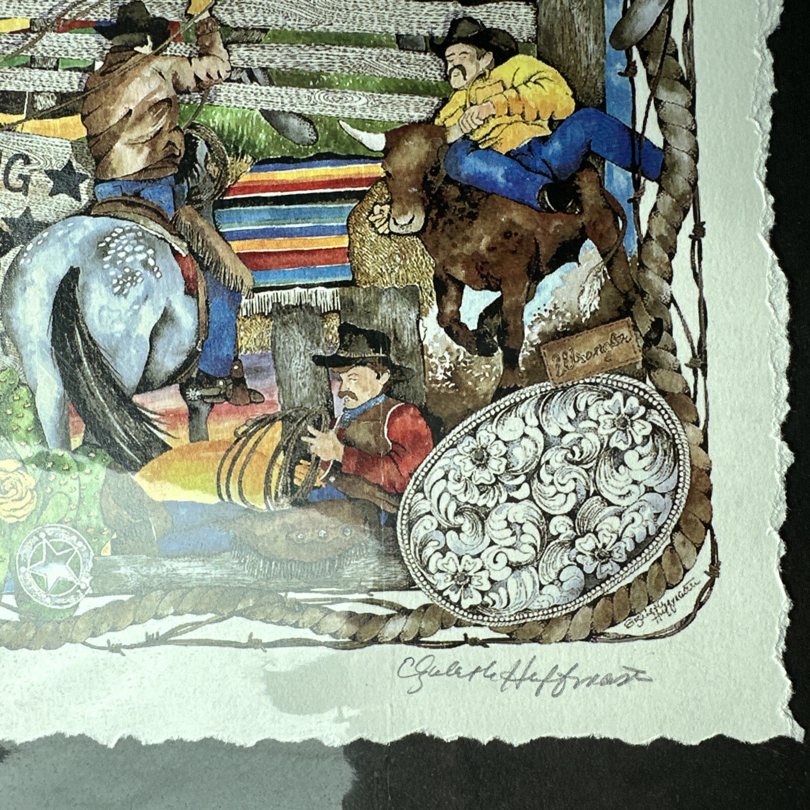 Watercolor Painting PRC Rodeo Artist Elizabeth Huffmaster | eBay