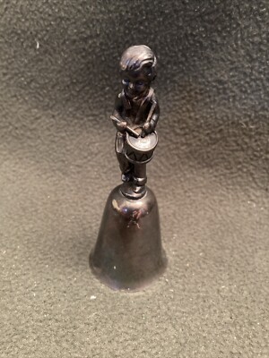Vintage NE New England Signed & Numbered Silver Plated Bell Drummer Boy ...