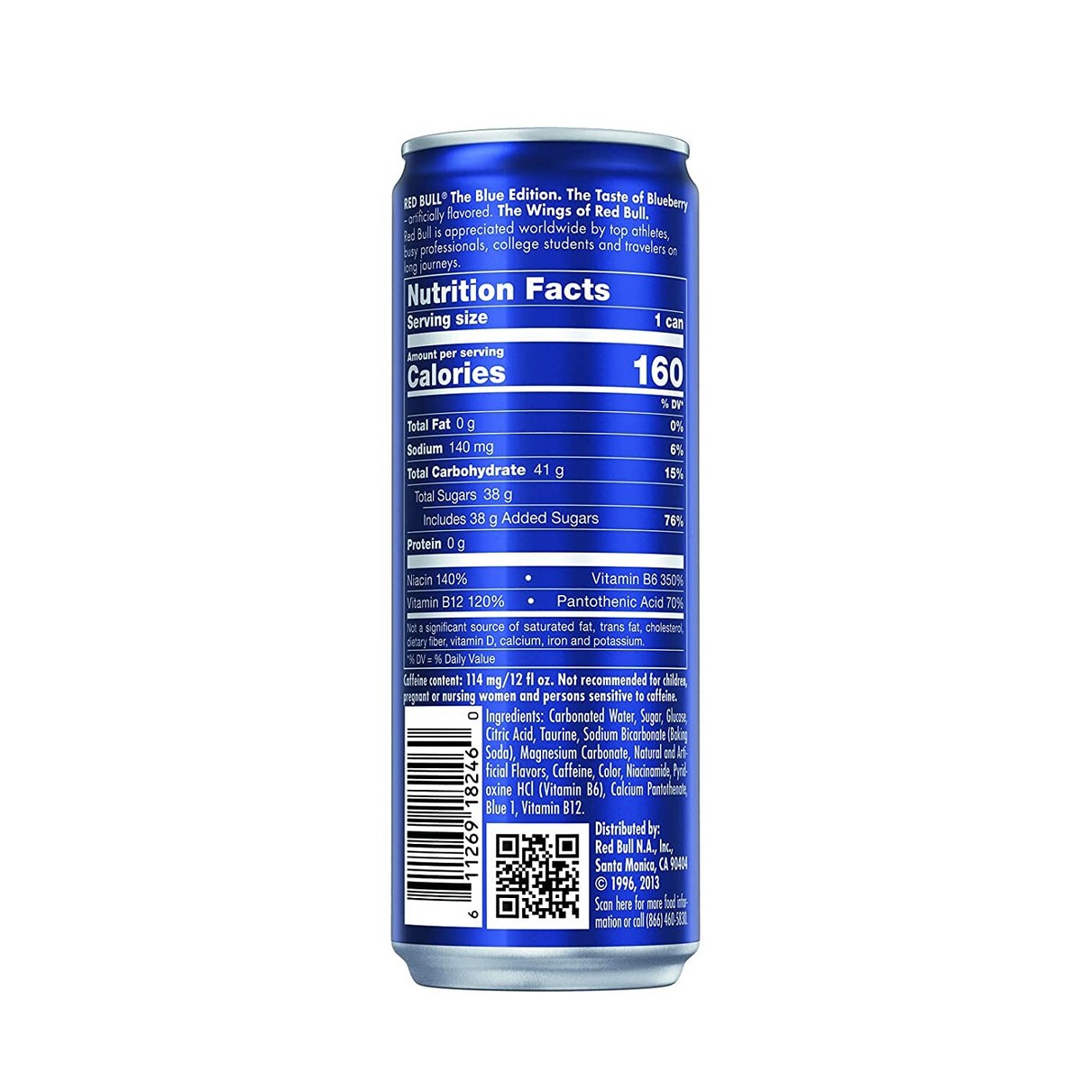 Red Bull Nutrition Facts 20 Oz