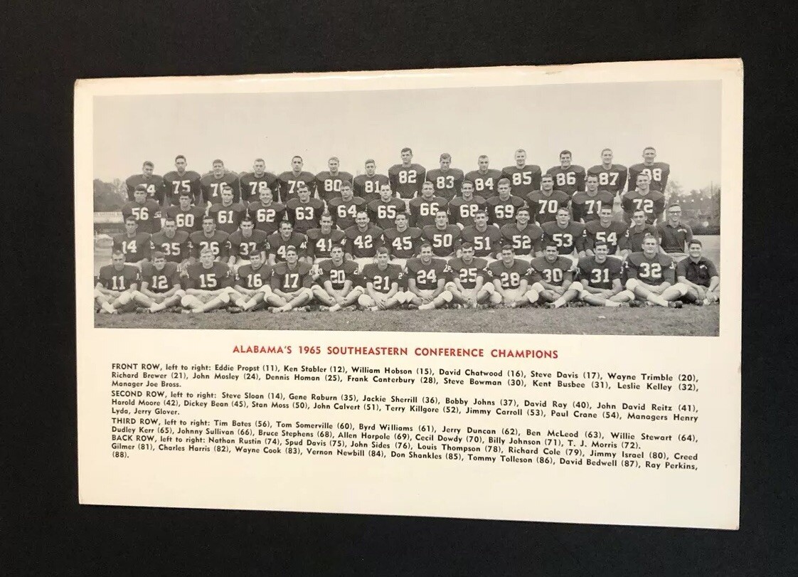 1966 ALABAMA CRIMSON TIDE ORANGE BOWL MEDIA GUIDE PROGRAM NATIONAL ...