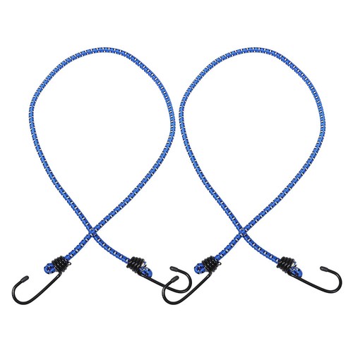 2 Pcs Carabiner Elastic Rope Bike Luggage Tied Adjustable Length Cord ...