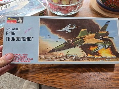 Pre Owned Monogram F-105 Thunderchief Camouflage 1/72 Scale Kit PA149 ...