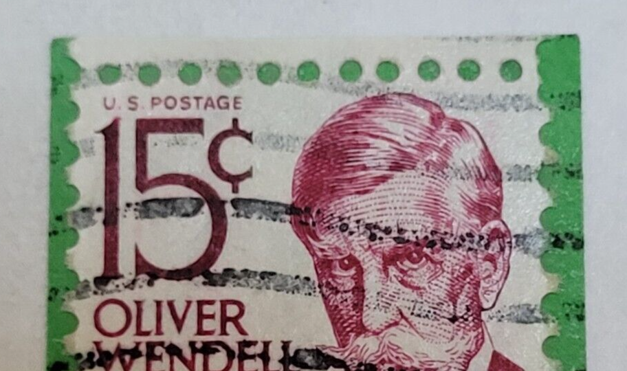 VINTAGE ~ U.S. Postage Stamp ~ Oliver Wendell Holmes ~ 15¢ Red ~ 1968 ...