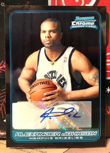 ALEXANDER JOHNSON AUTO ~ 2006-07 BOWMAN CHROME AUTOGRAPH #142 ...