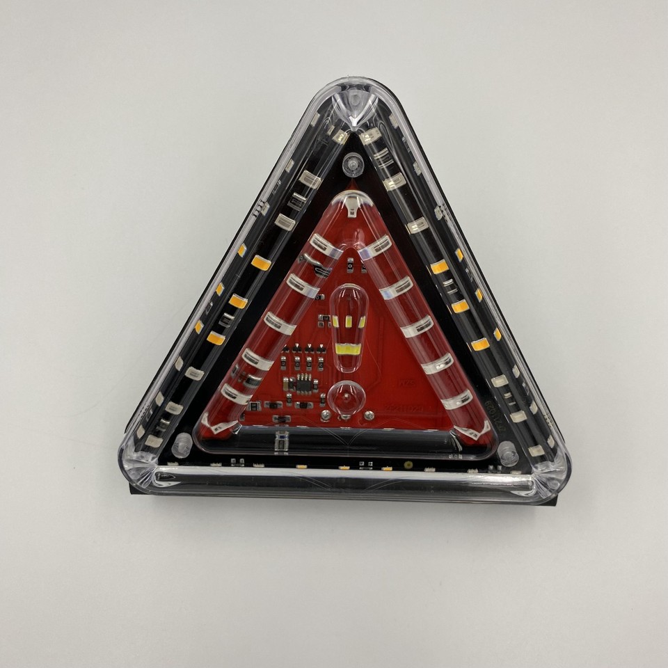 RGB LED Safety Warning Triangle Strobe Flashing Blink Brake Triangle ...