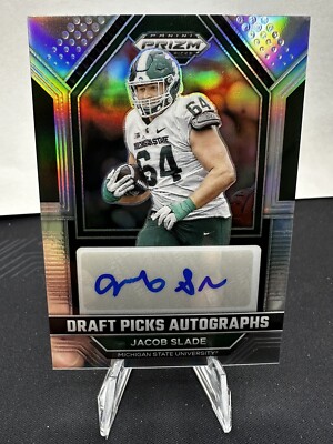 💥JACOB SLADE RC AUTO 2023 Panini Prizm Draft Picks Silver Holo ...
