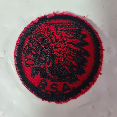 Vintage Red Black Boy Scouts Indian Head Patch BSA | eBay
