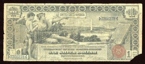 1896 $1 Dollar Educational Note Silver Certificate | eBay
