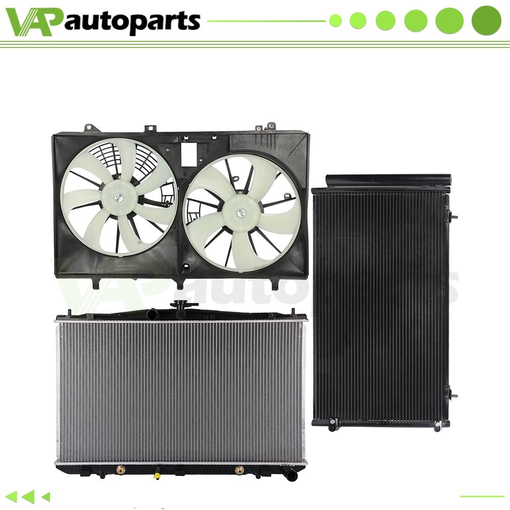 Cooling Fan and Radiator Condenser For 2010 2011 2012 2013-2015 Lexus ...