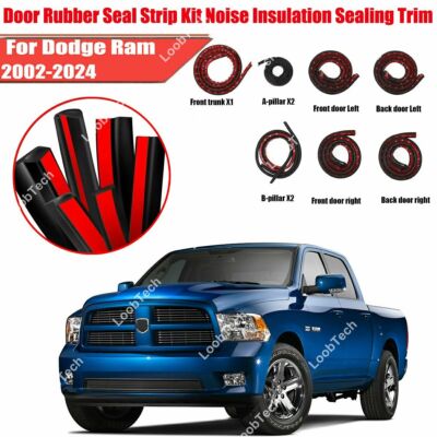 For Dodge Ram 2002-2024 Door Rubber Seal Strip Kit Noise Insulation ...