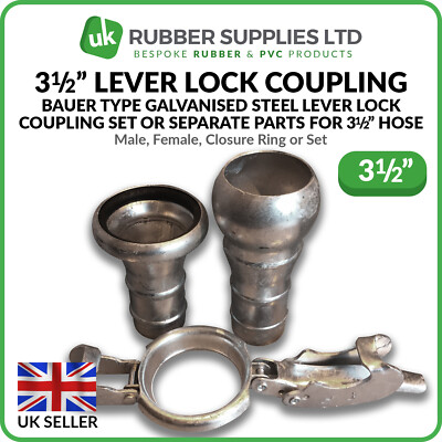 3.5" Bauer Type Lever Lock Coupling, Male, Female, Closure Ring or Set ...