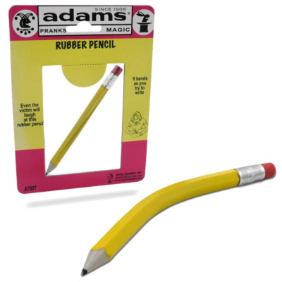 SS ADAMS RUBBER PENCIL Fake Bendable Magic Trick Prank Joke Gag Toy ...