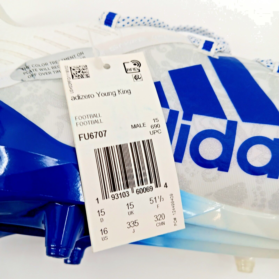 Adidas Men's Young King Football Cleats - Size 16 - White and Blue AF2 ...