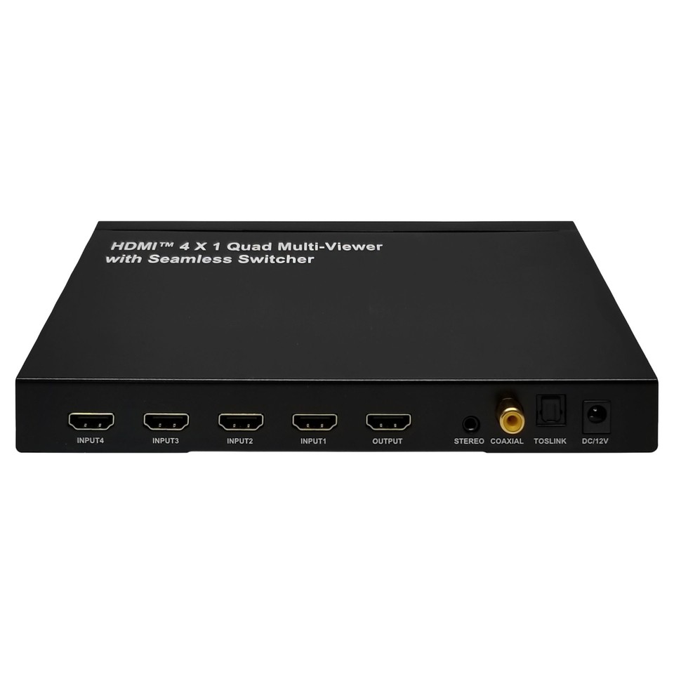 4x1 HDMI 4 Channel Quad Multi-Viewer Seamless Switch Switcher PIP Split ...