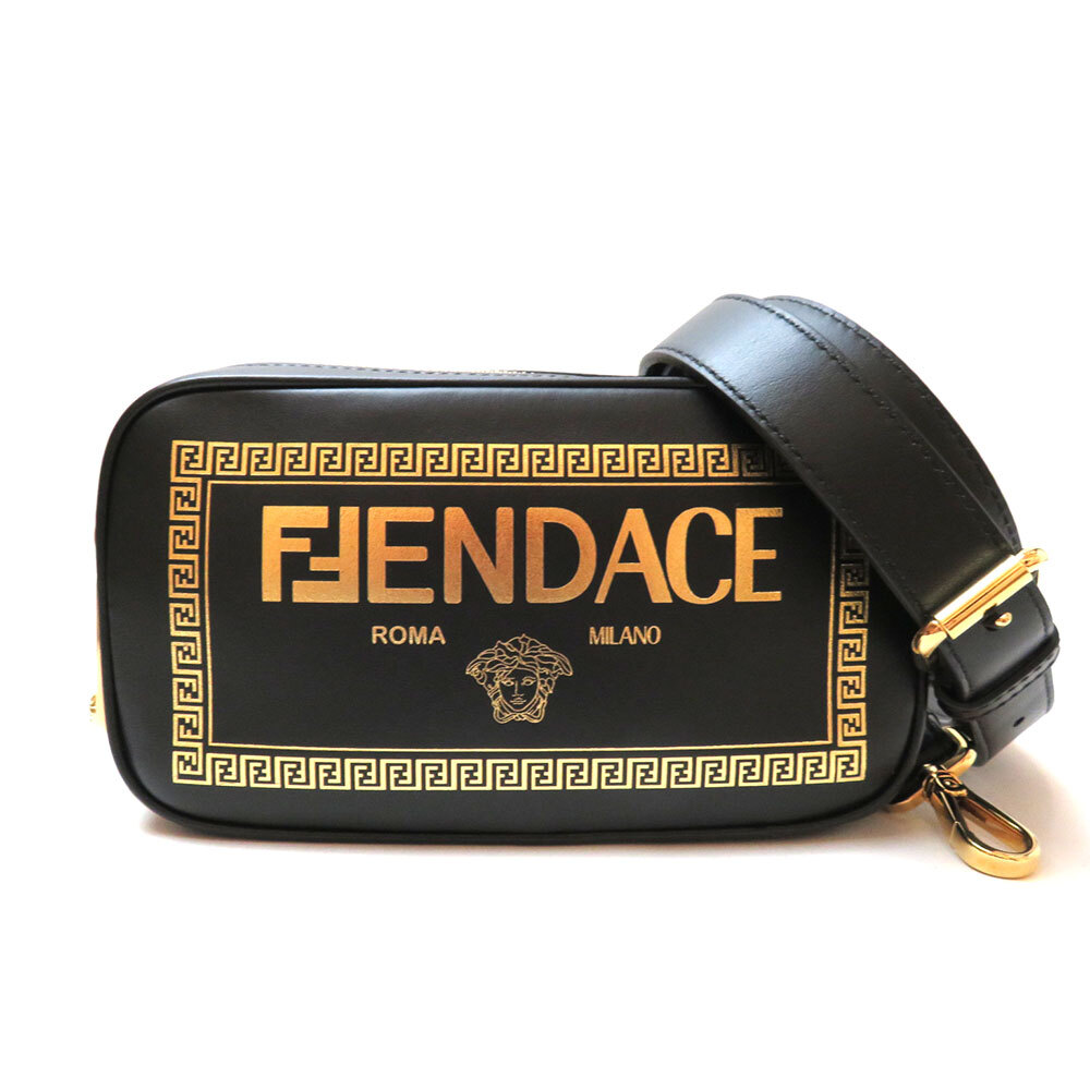 Fendace Shoulder Bag Leather 7M0285 Black Ladies Fendi | eBay