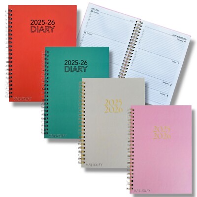 Academic Diary 2025 2026 A5 Week to View Diary Spiral Bound Diary Mid ...