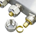 2 Branch Floor Heating Manifold Set Geothermal Water Distributor ...