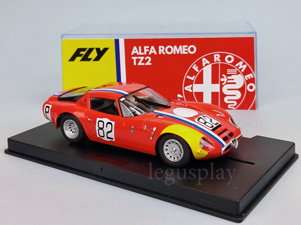 Slot car Fly A2105 Alfa Romeo TZ2 #82 1000KM Nürburgring 1967 Trosch ...