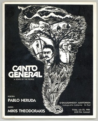 Pablo NERUDA / Event Program Cover Title Canto General Song of the ...