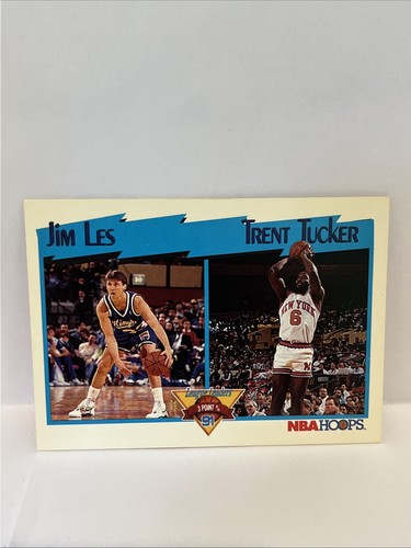 1991-92 NBA Hoops #307 Jim Les / Trent Tucker 3PT % Leaders Basketball ...