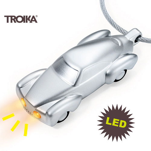 Troika SILVER Light Rider Keyring with LED Lite Head Lights KR1053 ...