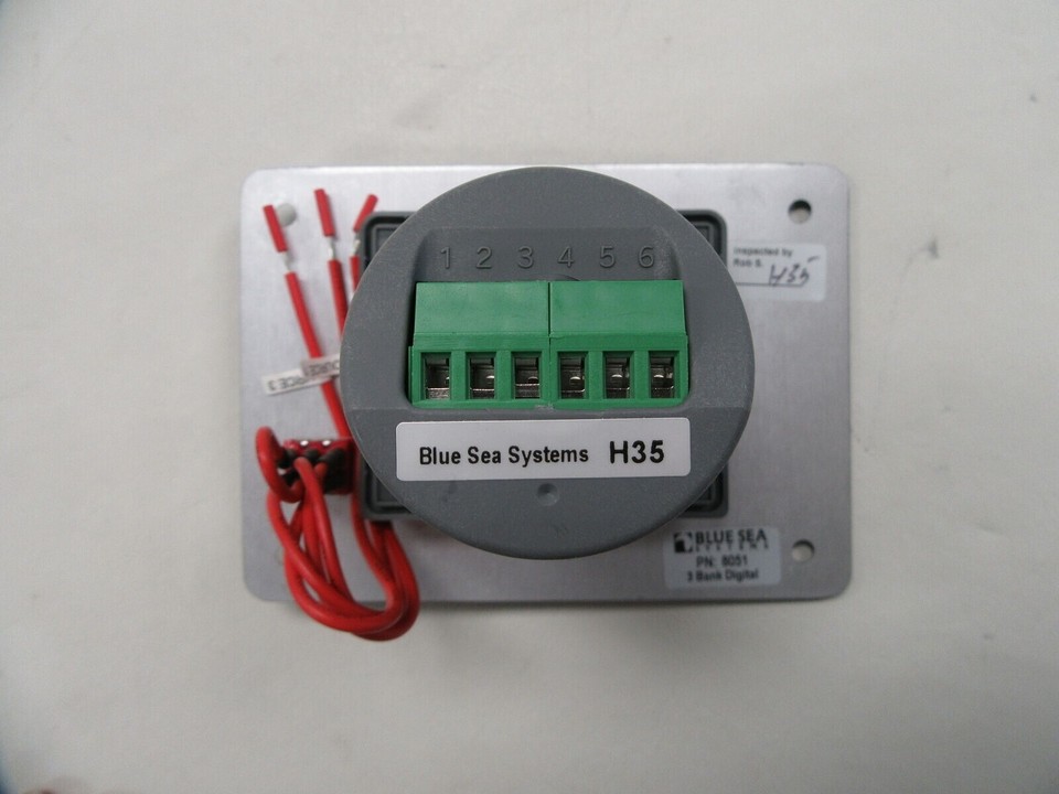 BLUE SEA SYSTEMS THREE BANK DIGITAL VOLTAGE MONITOR PANEL 8051 MARINE ...