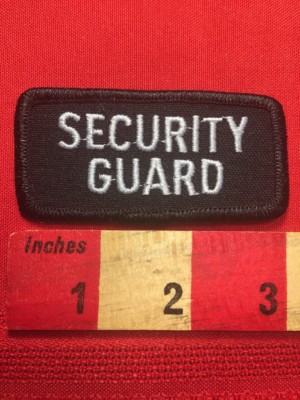 3” White On Black Generic SECURITY GUARD Security / Police Type Patch ...