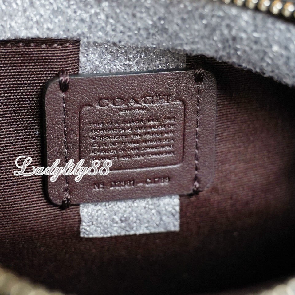 NWT Coach CJ789 CJ790 Double Zip Crossbody in Refine Pebble Leather ...