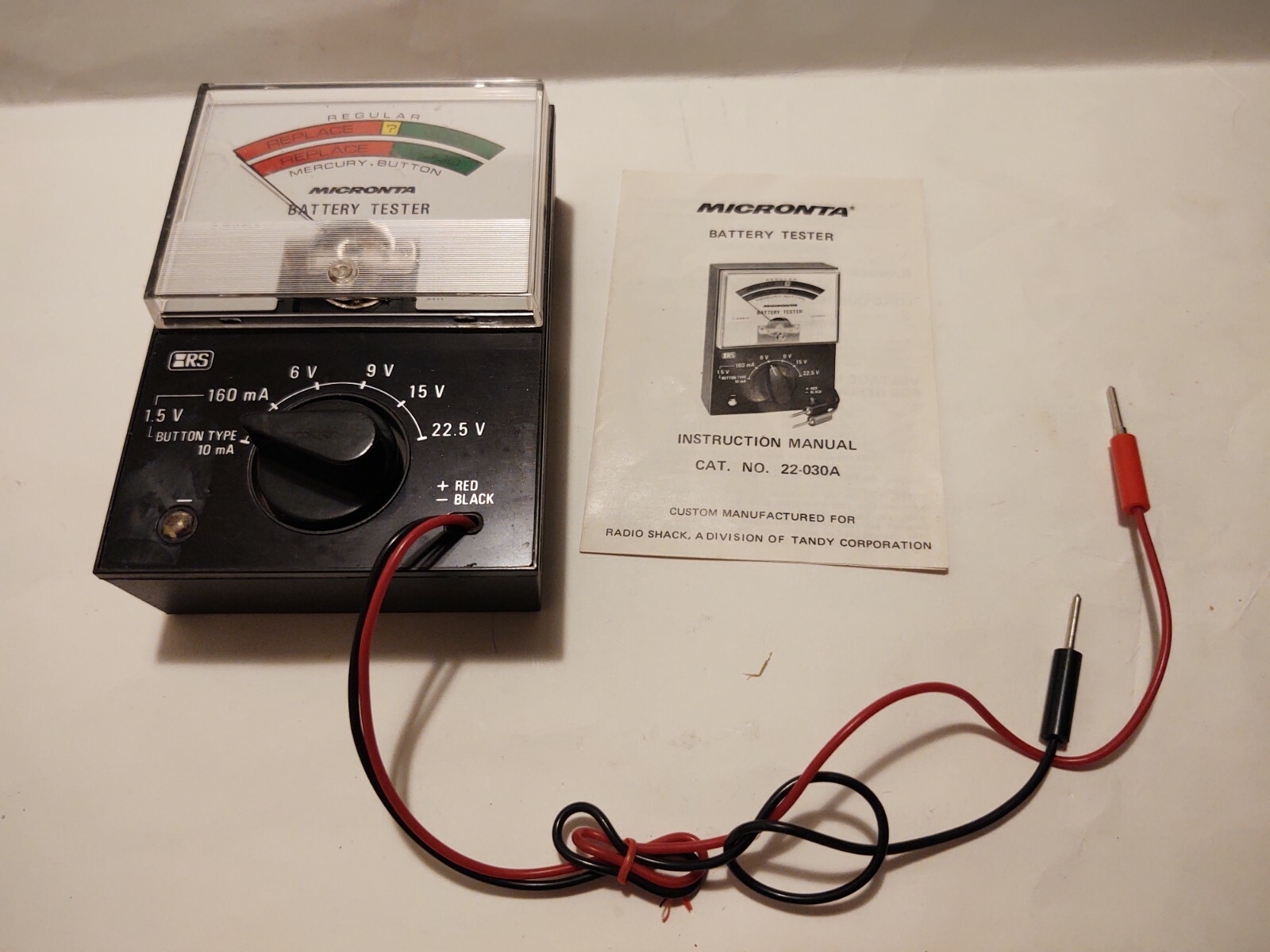 Vintage Micronta 22-030A Battery Tester Tested And Works. Radio Shack ...