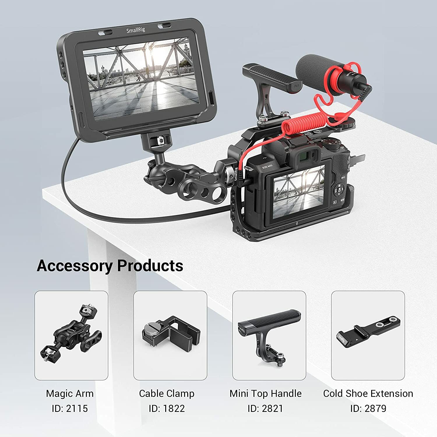 SmallRig Canon M50 /M50 II /M5 Cage with Integrated Grip and NATO Rail ...